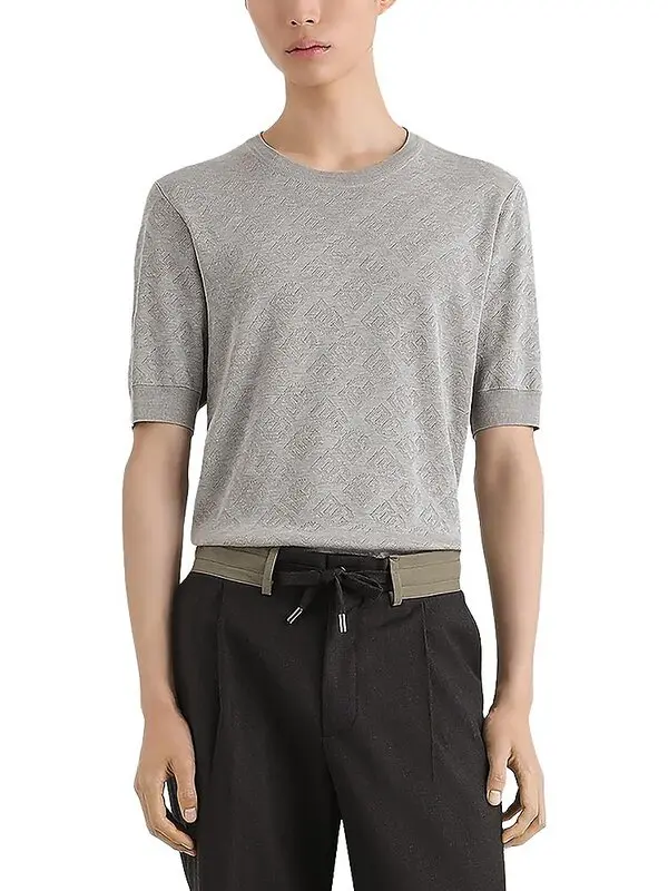 Dolce & Gabbana Short Sleeve Logo Sweater - Light Grey