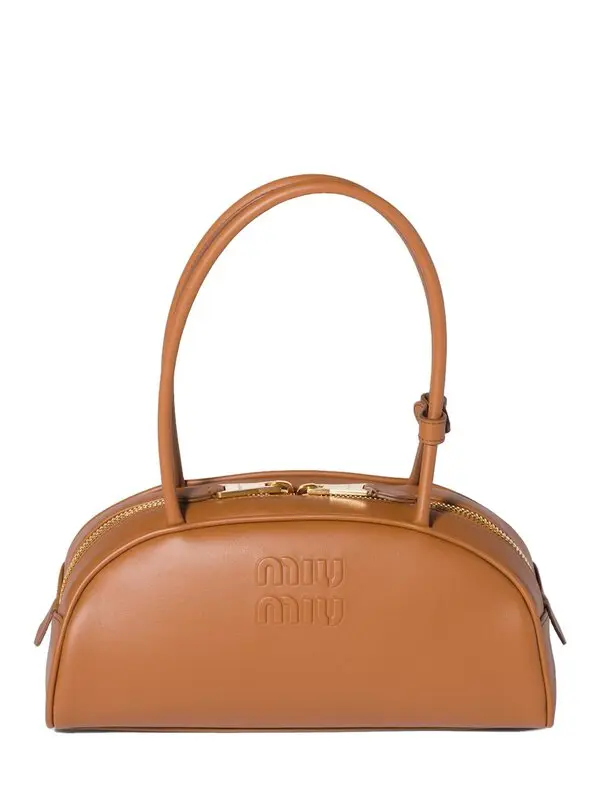 Miu Miu Beau Leather Bag - Cognac