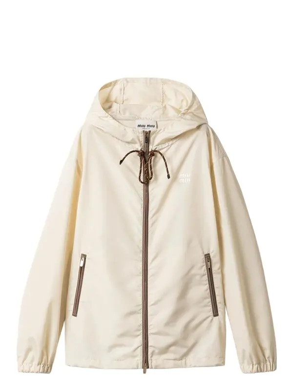 Miu Miu Technical Fabric Blouson Jacket - Vanilla