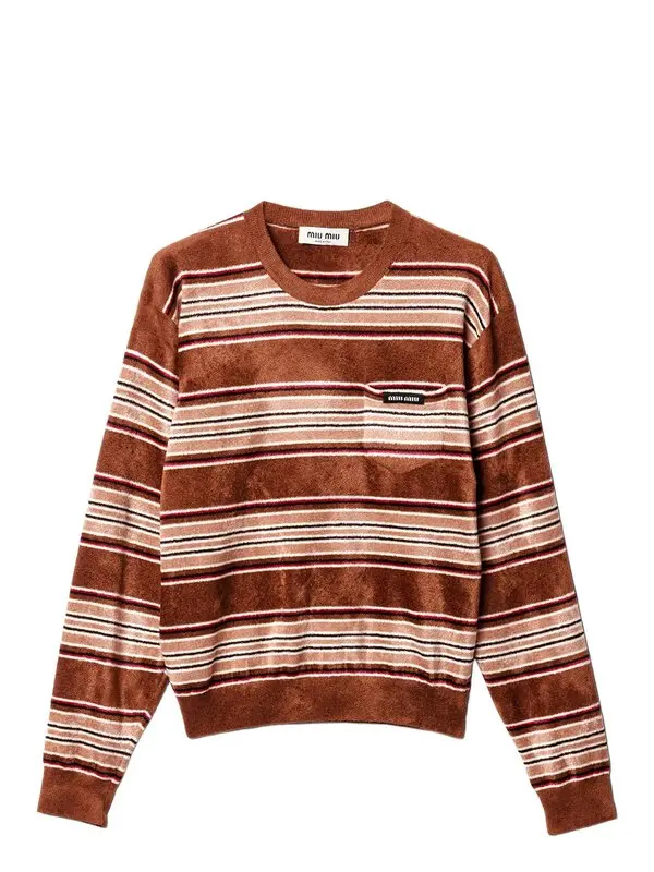 Miu Miu Chenille Sweater - Tobacco