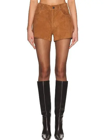 HAIKURE Brit Suede Short - Chocolate