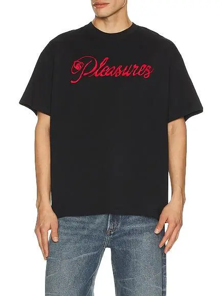 PLEASURES Scrawl T-shirt - Black