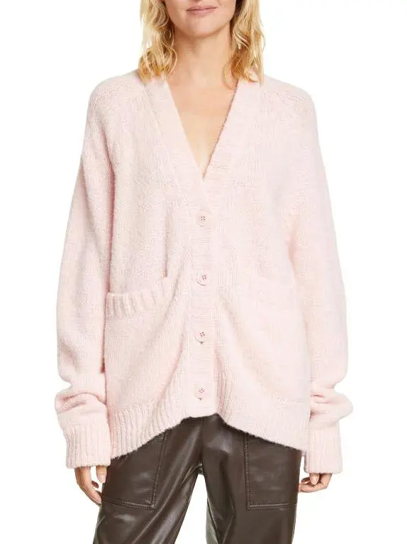 Tibi Cozette Oversize Alpaca Blend Cardigan - Pale Blush