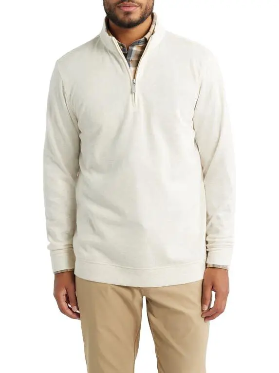 Mizzen+main Crandall Quarter Zip Pullover - Birch Heather
