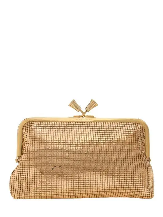 ANYA HINDMARCH Metallic Mesh Clutch - Gold