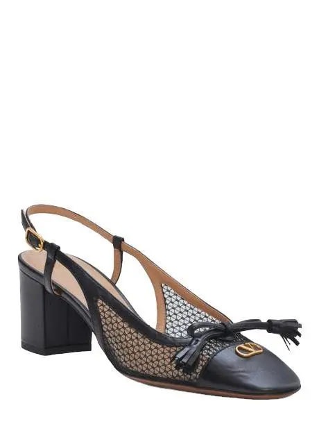 Valentino Garavani Valet Du Roi Slingback Pump - Black
