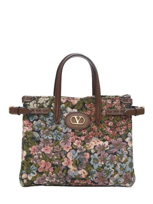Valentino Garavani Small Antibes Floral Tote - Multi Brown