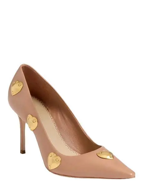 Cinq À Sept Luna Embellished Hearts Pump - Light Russet/gold