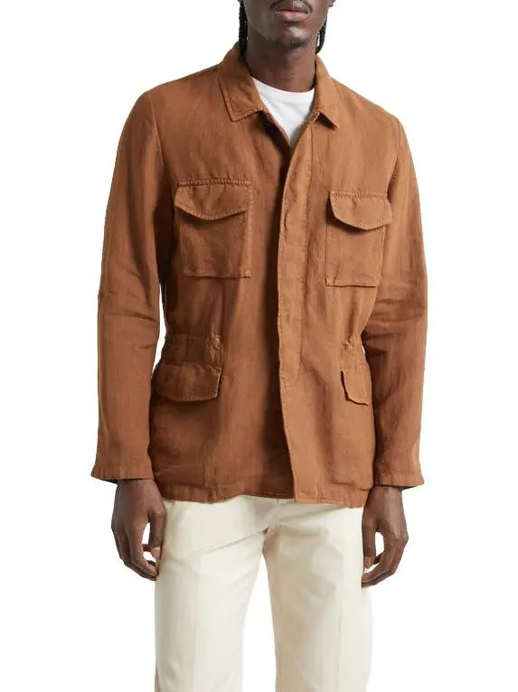 Boglioli Linen Field Jacket - Sienna