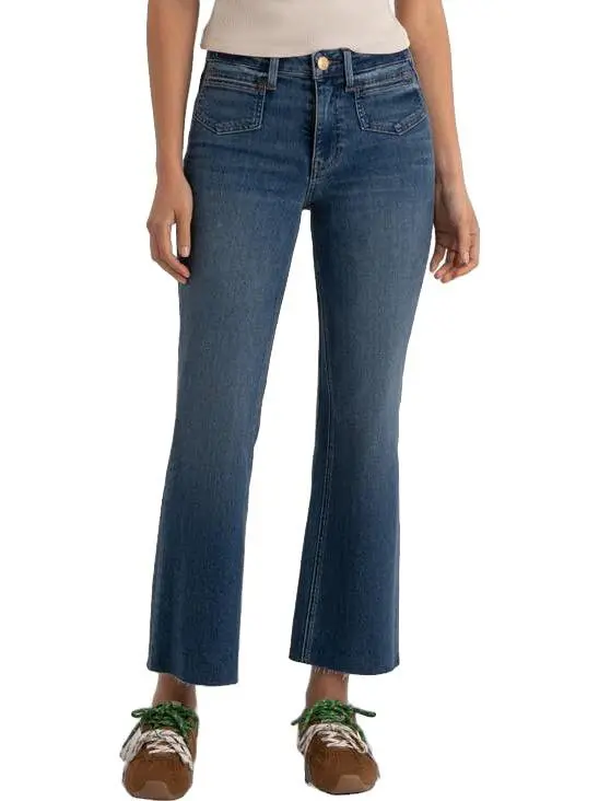 Kut From The Kloth Raw Hem Ankle Flare Jeans - Unbreakable