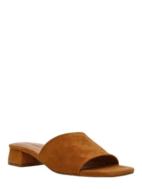 Steve Madden Montgomery Block Heel Sandal - Chestnut Suede