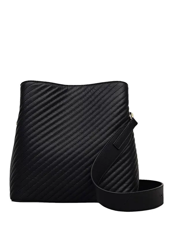 RADLEY Dukes Place Diagonal Quilt Compartment Crossbody Bag - Black