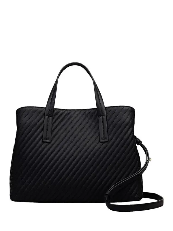 RADLEY Dukes Place Diagonal Quilt Satchel Bag - Black