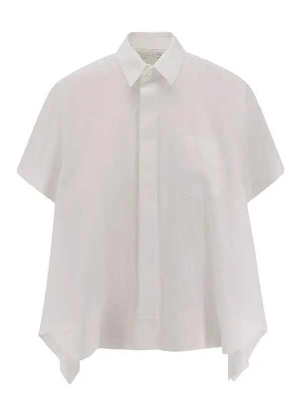 Sacai Cotton Blend Poplin Shirt - White