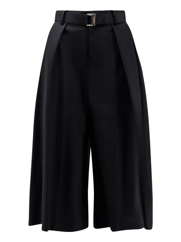 Sacai Wool Blend Bermuda Shorts - Black
