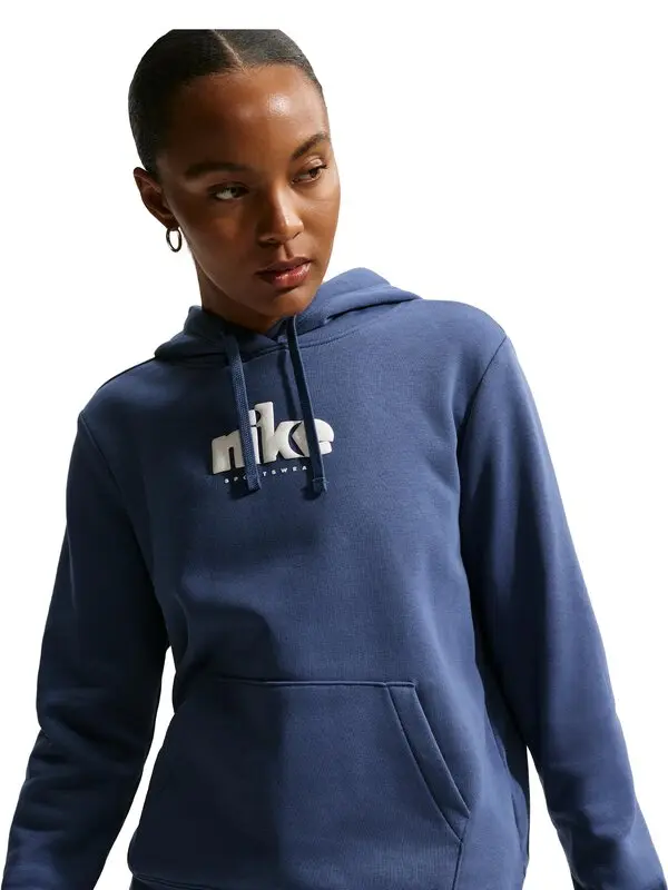 Nike Sportswear Club Fleece Graphic Pullover Hoodie - Blue