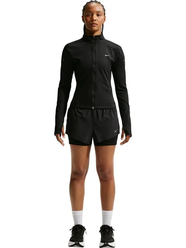 Nike Swift Dri-fit Mid-rise 2-in-1 Running Shorts - Black