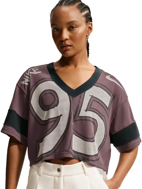 Nike Sportswear Oversized Cropped Jersey - Purple