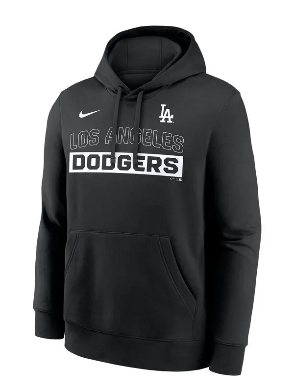 Nike Los Angeles Dodgers Club Mlb Pullover Hoodie - Black