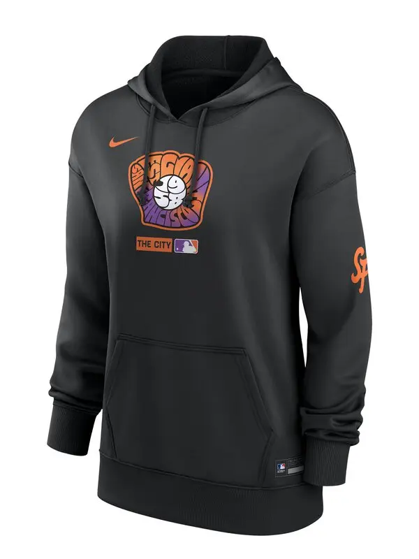 Nike San Francisco Giants Authentic Collection City Connect Therma Mlb Pullover Hoodie - Black