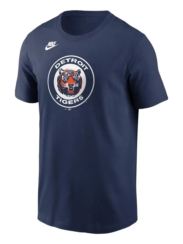 Nike Detroit Tigers Cooperstown Team Logo Mlb T-shirt - Blue