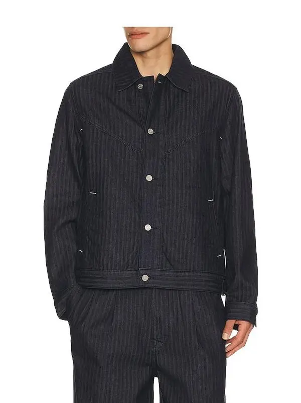 Scotch & Soda Western Detail Trucker Jacket - Navy