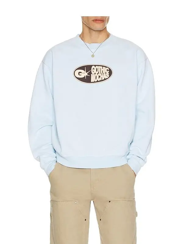 GOTHICMOCHAS Pill Crewneck Sweatshirt - Blue