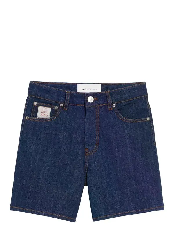 Ami Five-pocket Denim Shorts - Blue
