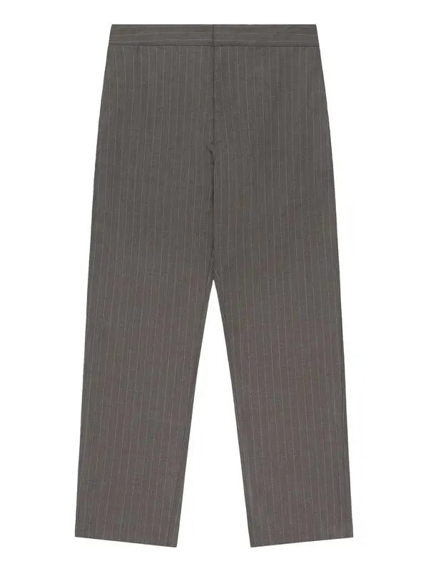 Aimé Leon Dore Pinstripe Elasticated Waist Suit Trousers - Tan