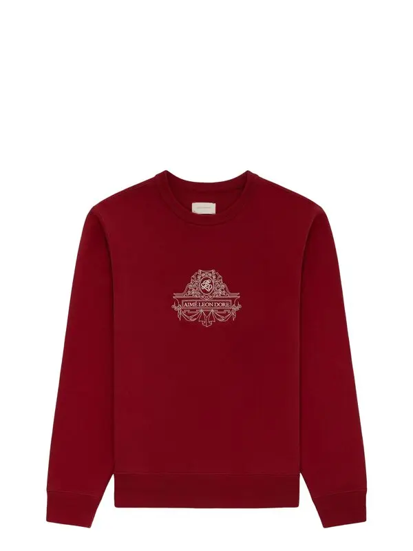 Aimé Leon Dore Emblem Logo Crewneck Sweatshirt - Red