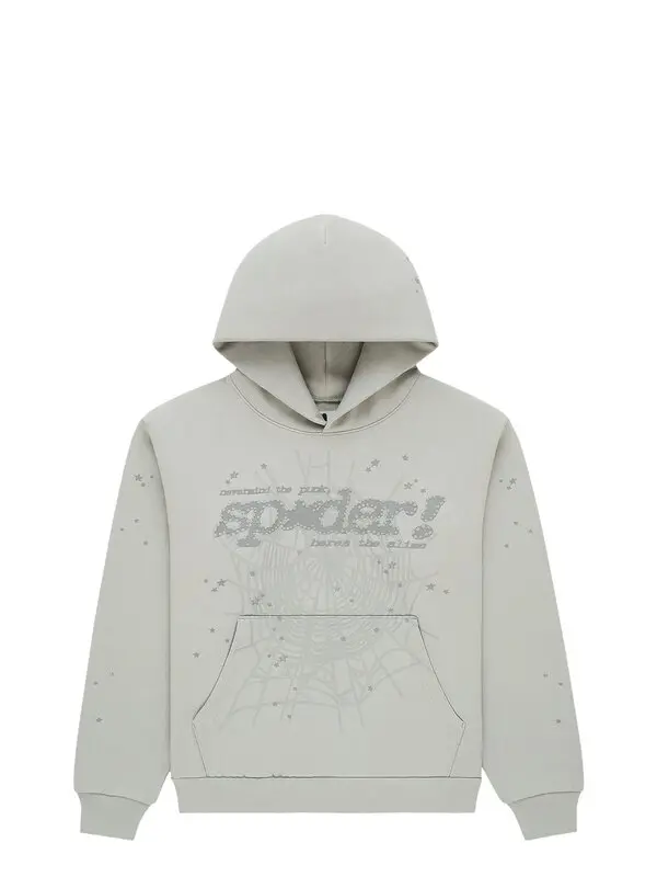 SP5DER Tonal Punk V2 Hoodie - Grey