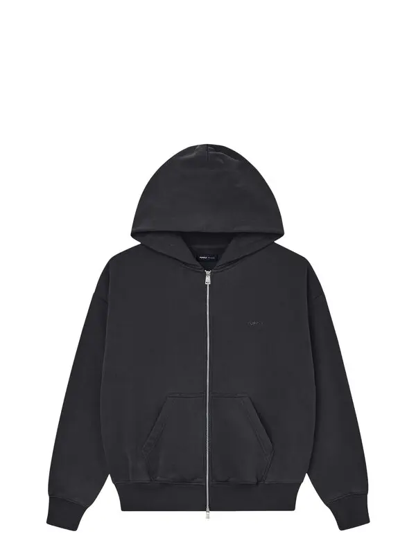 PURPLE BRAND Fleece Zip-up Hoodie - Black