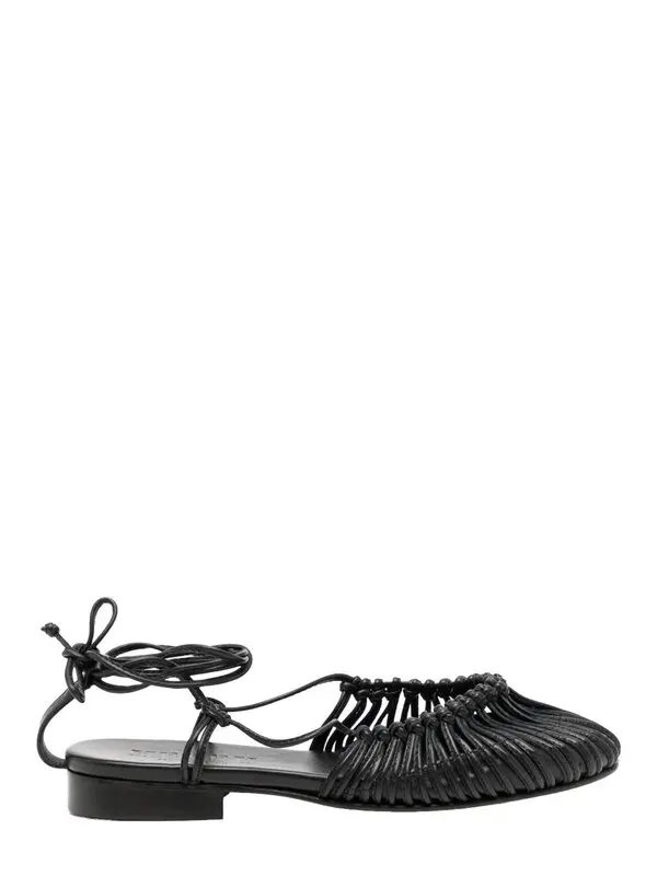 Hereu Mantera Leather Ballerinas - Black