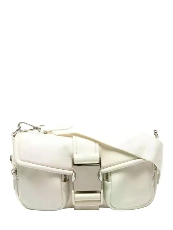 Prada Buckle Shoulder Bag - White