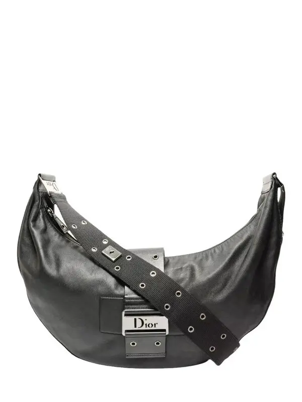 Dior 2002 Leather Shoulder Bag - Black