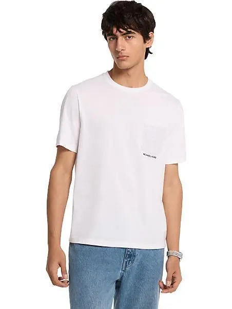 Michael Kors Signature Logo Pocket Cotton T-shirt - White