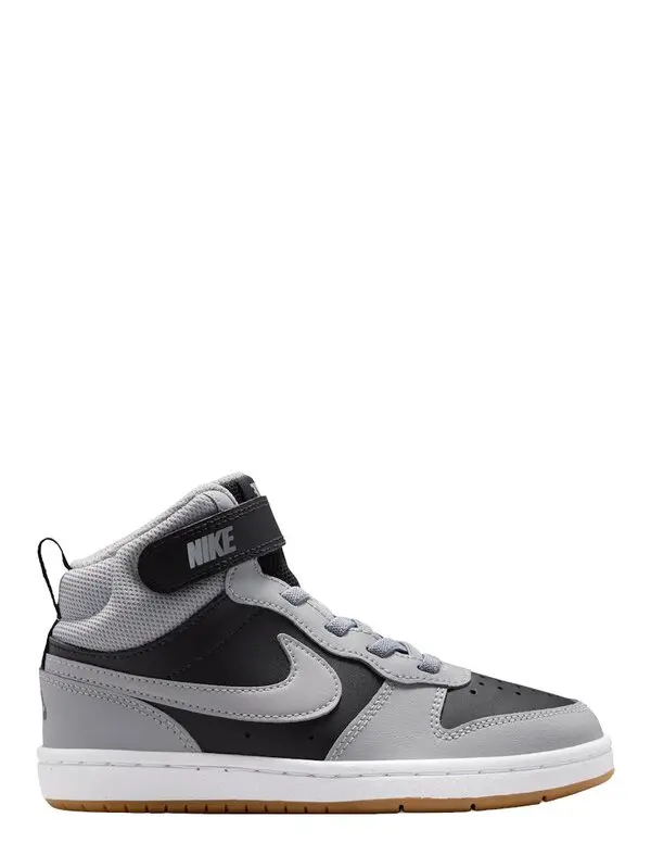 Nike Court Borough Mid 2 Sneakers - Black/white/gum Medium Brown