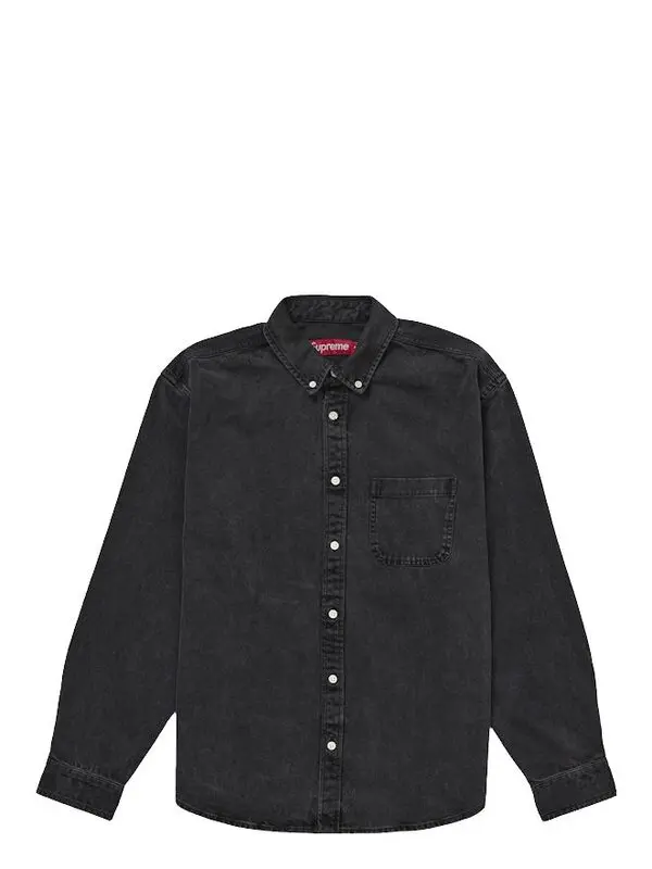 Supreme Applique Denim Shirt - Black