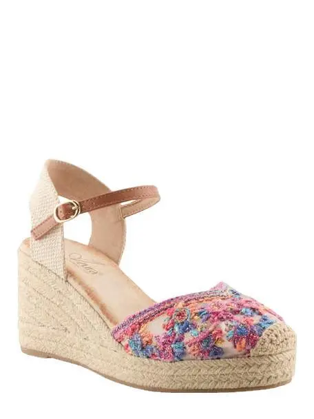 SPRING STEP SHOES Espadrille Platform Wedge Sandal - Rainbow