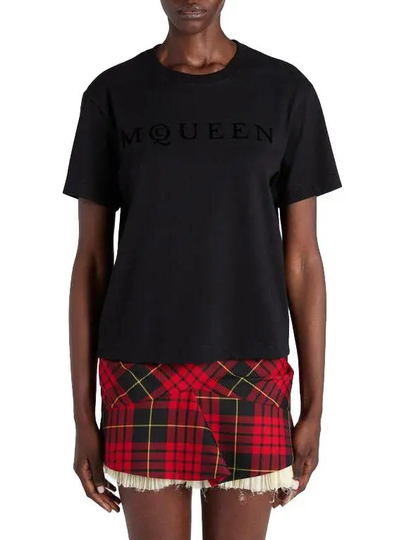 Alexander McQueen Jersey Logo T-shirt - Black