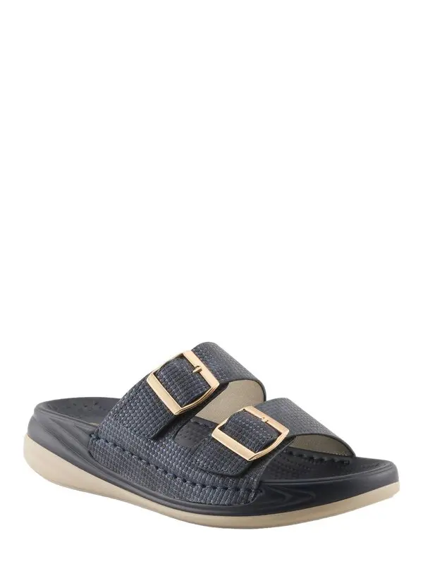 SPRING STEP SHOES Buttermere Slide Sandal - Navy Metallic