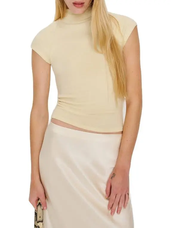 REFORMATION Cap-sleeve Knit Top - Custard
