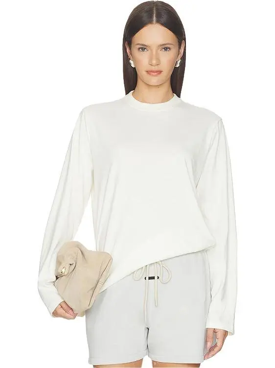 Fear Of God Classic Fit Long Sleeve Tee - Ivory