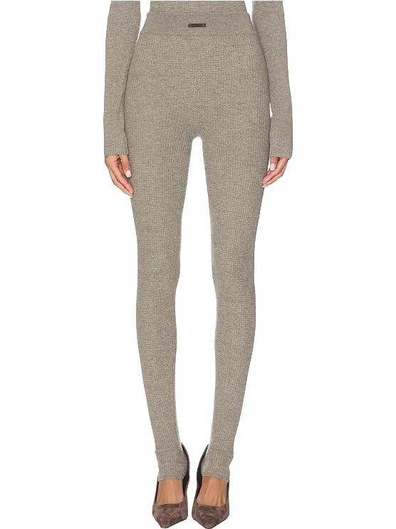 Fear Of God Waffle Legging In Grey - Homestead Heather