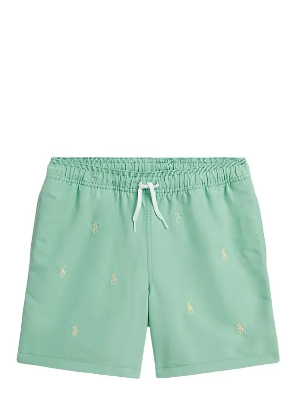 Ralph Lauren Traveler Polo Pony Swim Trunks - Celadon