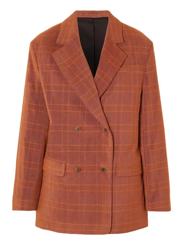 Alexander McQueen Biosis Double-breasted Corduroy Blazer - Orange