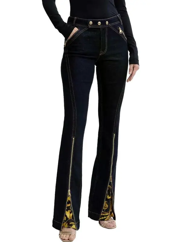 Versace Zip-detailed Jeans - Blue