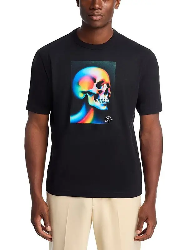 Paul Smith Casual Fit Short Sleeved Skull Tee - Black