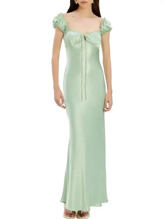 Bardot Stasia Satin Slipdress - Pistachio