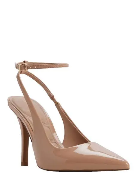 Aldo Nikoletta Pointed Toe Ankle Strap Pumps - Other Medium Beige